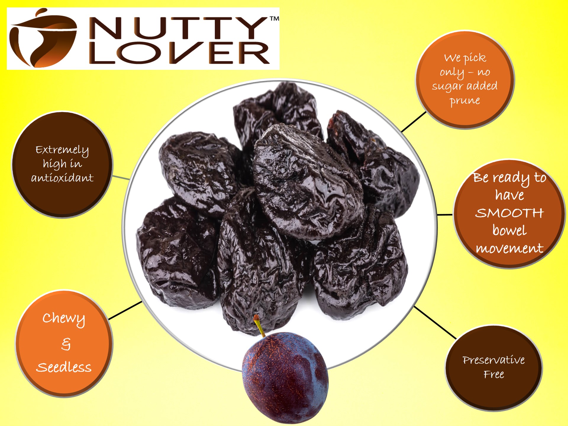 1KG Premium Chewy Prune (Pitted) USA (2 x 500gram) - Nutty Lover